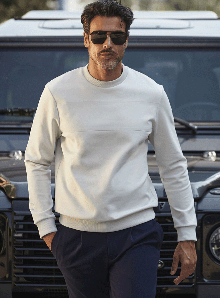 Blue Industry Sweater kbiw25.m30/stone • Dirk de Wit Mode