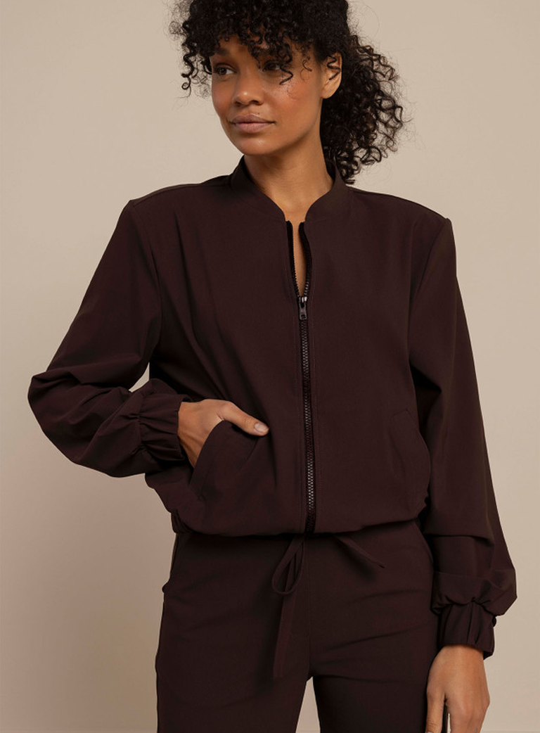 Studio Anneloes Bomber Jacket Benja 94844/8700 espresso • Dirk de Wit Mode