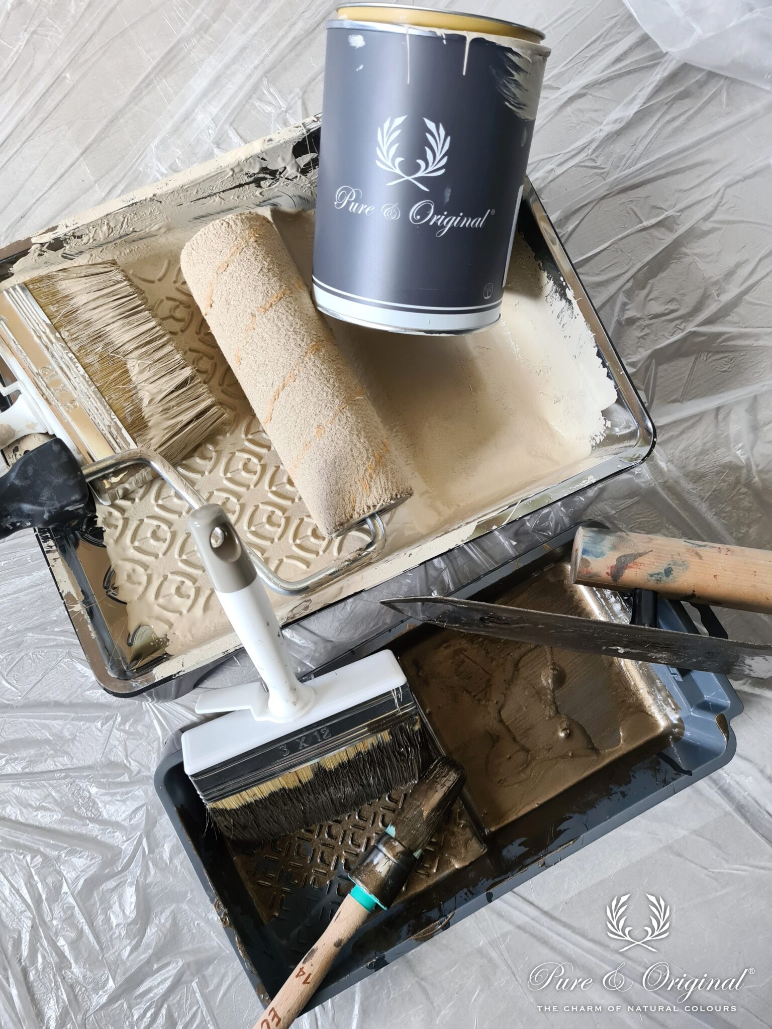 Een sfeervolle slaapkamer met metallic muurverf - Pure & Original