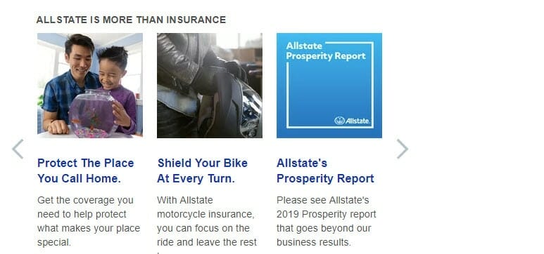 Allstate: quickly accessible information and emphasizing the ‘why ...