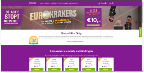 This is how Simpel.nl gives the impression it has something for ...