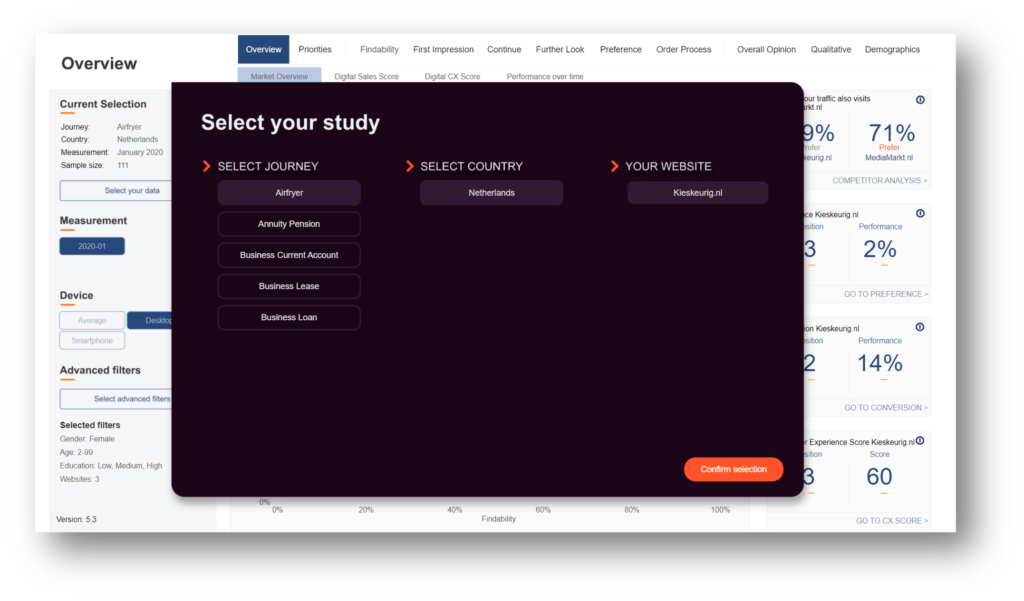 Product Update: Demographic filters & starting screen | WUA